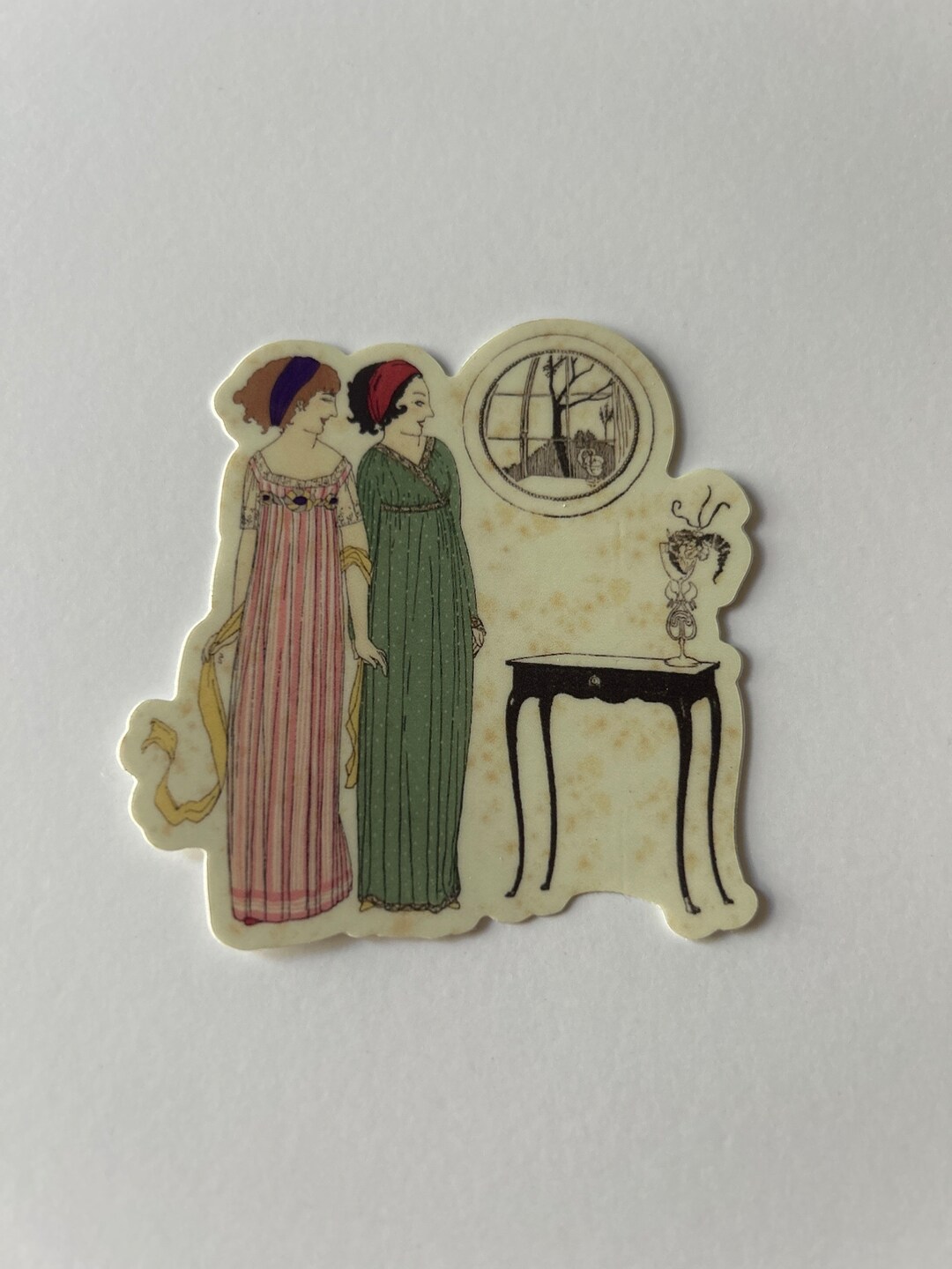 Edwardian Fashion Sticker - Vintage Fashion Illustration - Die Cut ...