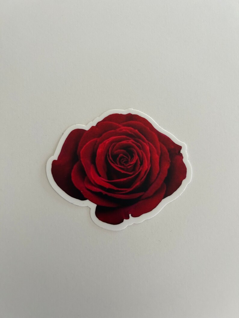 Red Rose Sticker - Rose Stickers - Florals - Flower Decal - Laptop ...