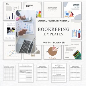 Bookkeeping Bundle | Bookkeeping Instagram Template | Facebook Template ...