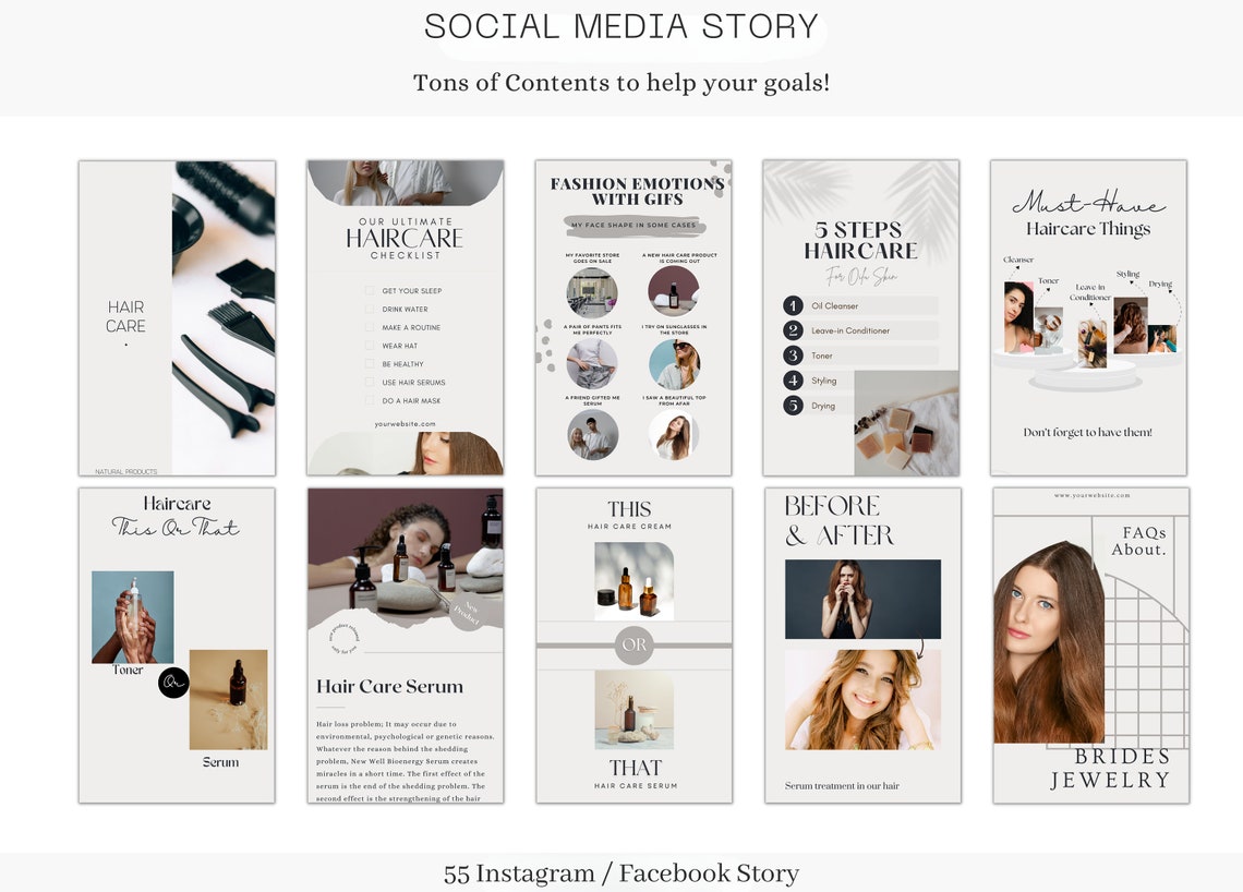 Hairstylist Social Media Templates, Haircare Social Media Templates ...