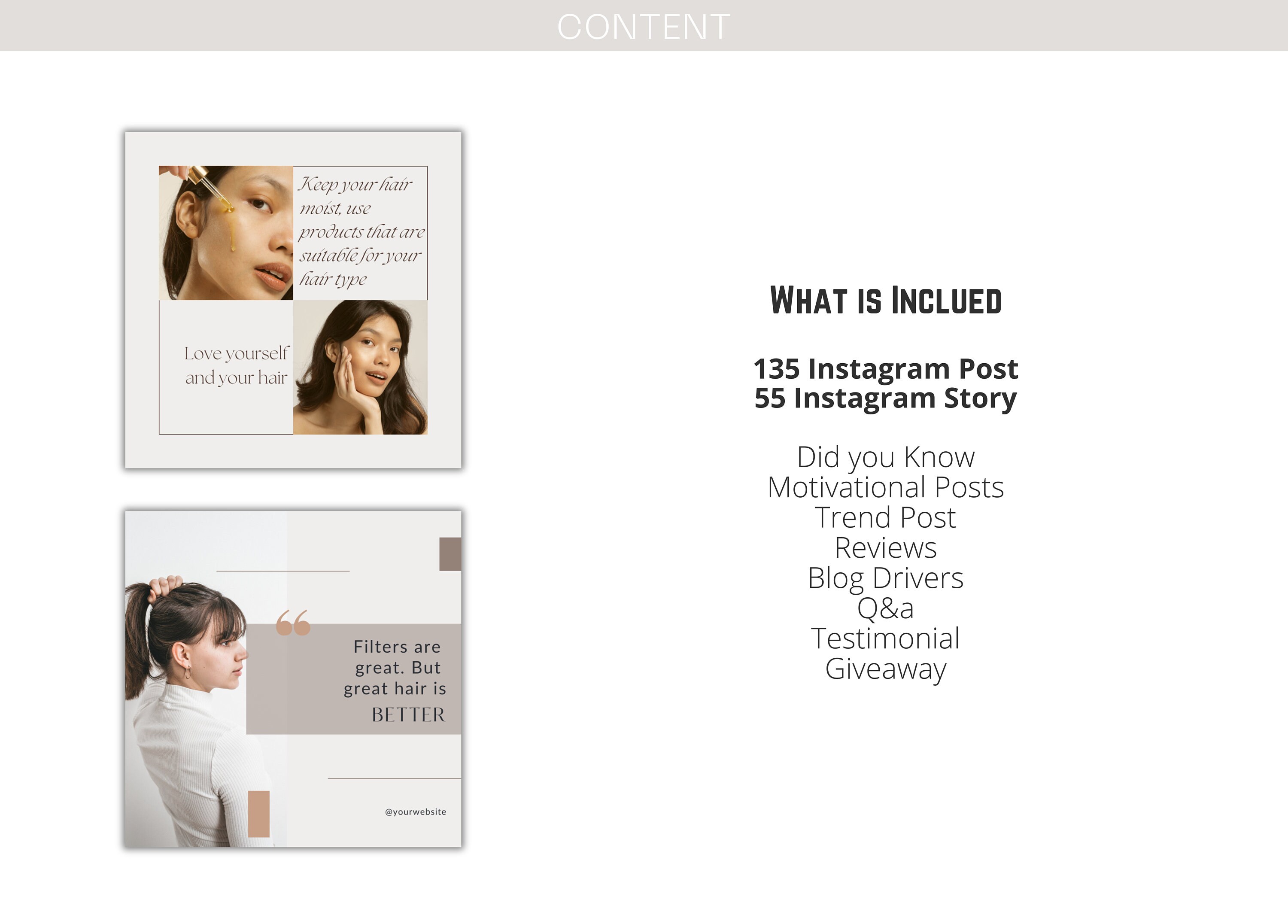 Hairstylist Social Media Templates, Haircare Social Media Templates ...