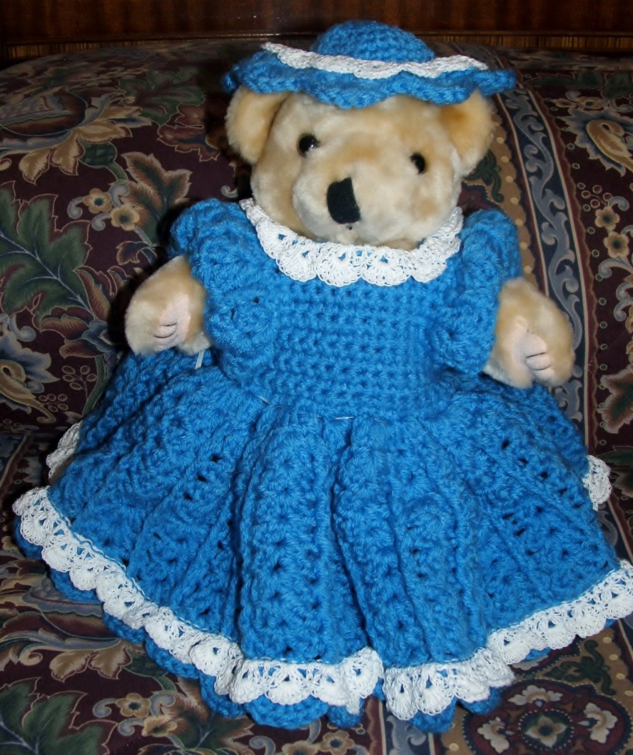 Crochet Pattern-lacy Dress Set for 12 Teddy - Etsy