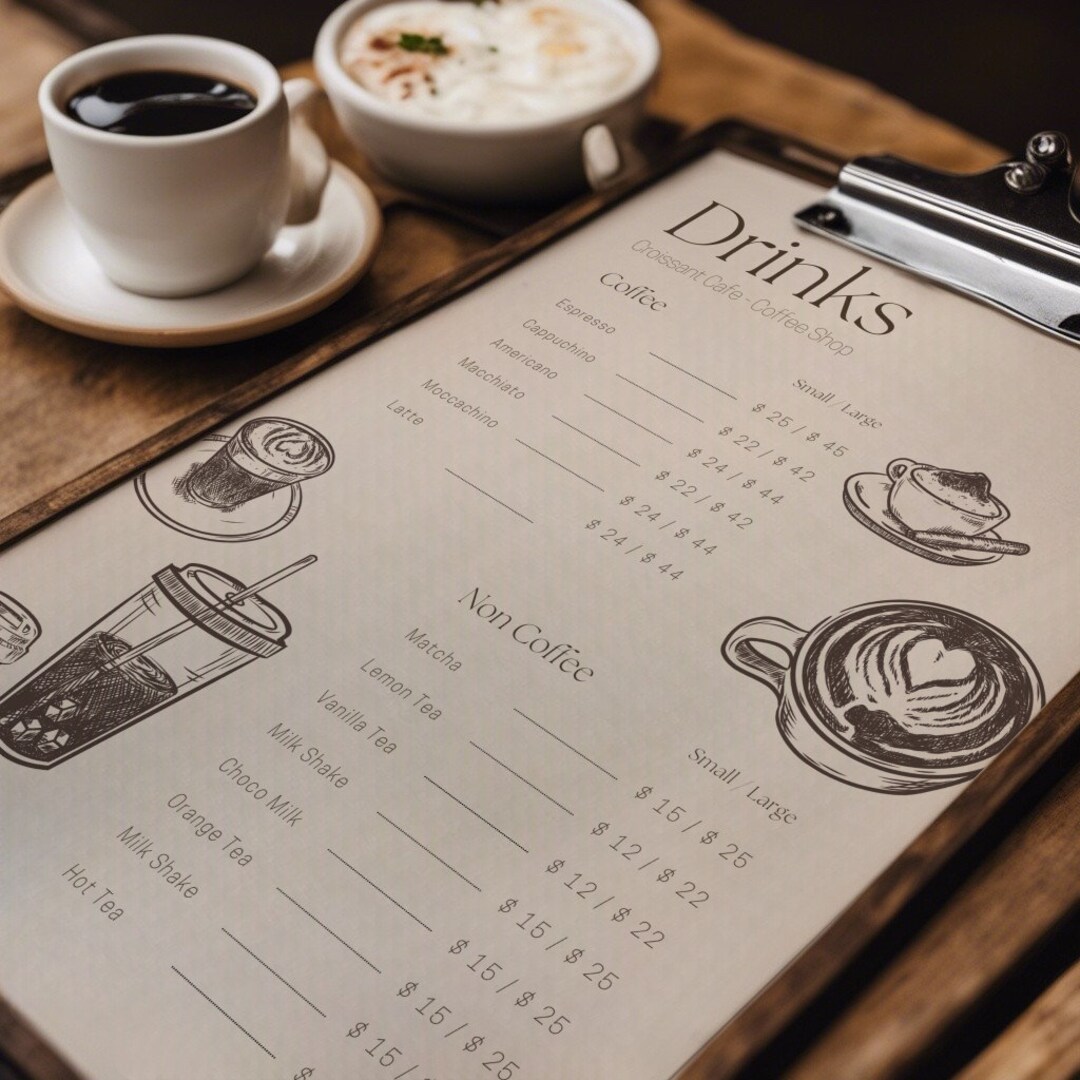 Restaurant Menu Template, 3 Pages, Printable Menu Card, A4, Resizable ...