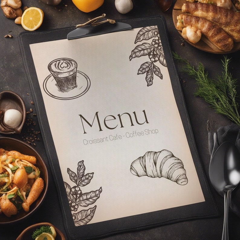 Restaurant Menu Template, 3 Pages, Printable Menu Card, A4, Resizable ...
