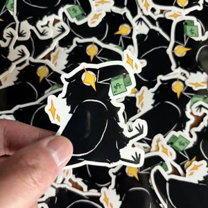 Vinyl Die Cut Sticker of A Cute Crow | Waterproof Glossy | for Laptop ...