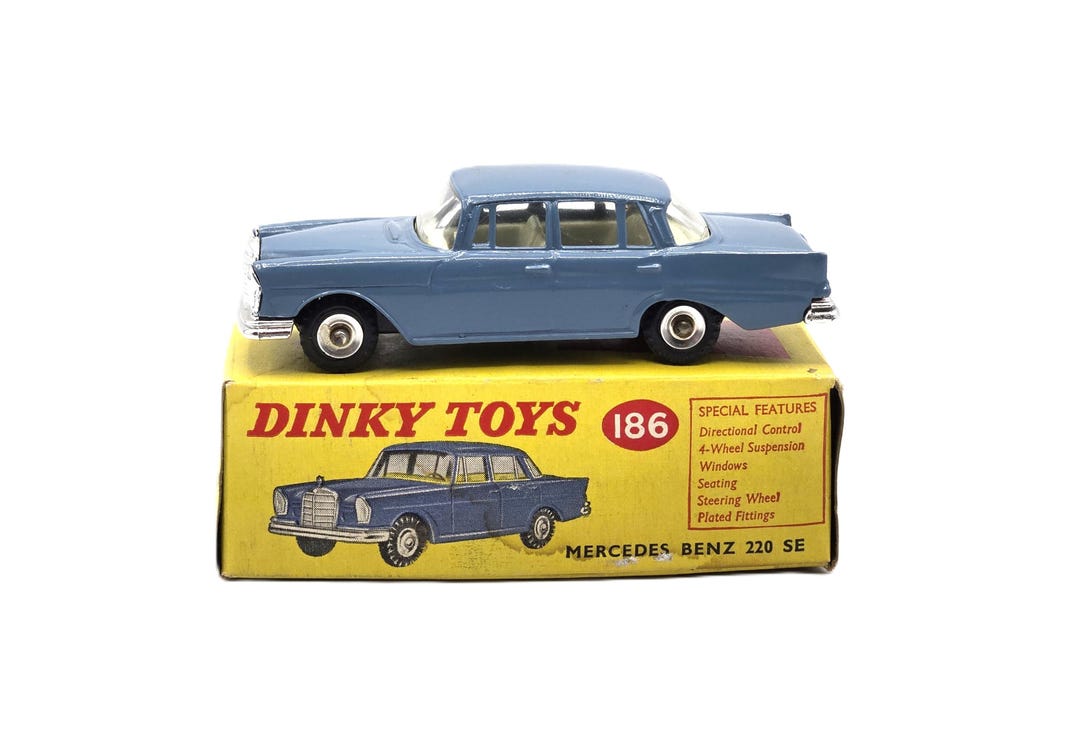 Vintage Mercedes Benz 220 SE Model Car - Petrol Blue, Dinky Toys - Etsy