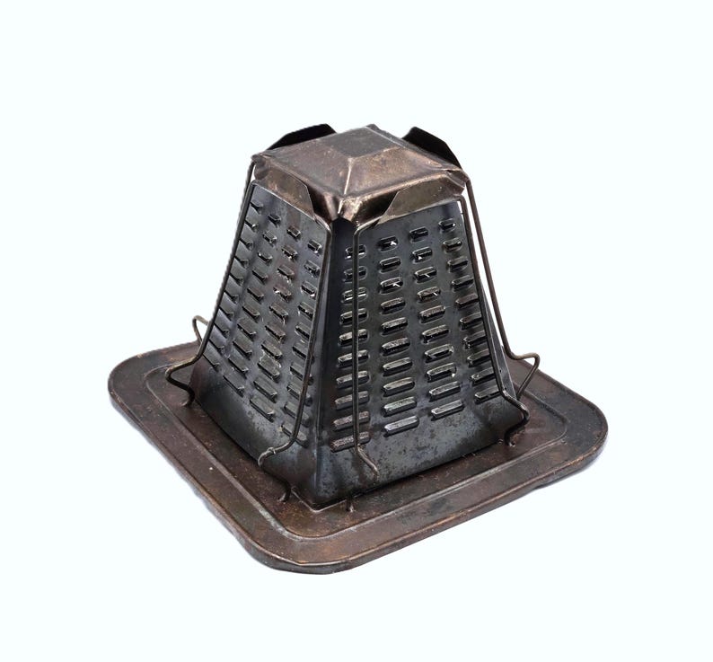 Vintage Stove Top Toaster, 1930s Non-electric, Camp Fire Metal Toaster ...