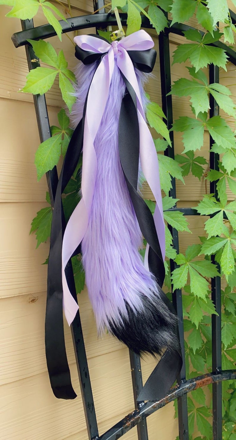 Pastel Goth Cat Ear and Tail Set With Bows and Choker | Etsy