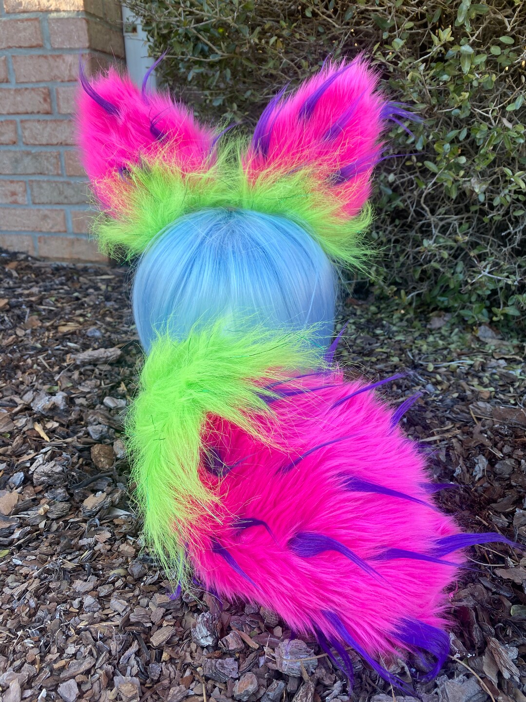 Strawberry Bunny Ear and Tail Set - Etsy
