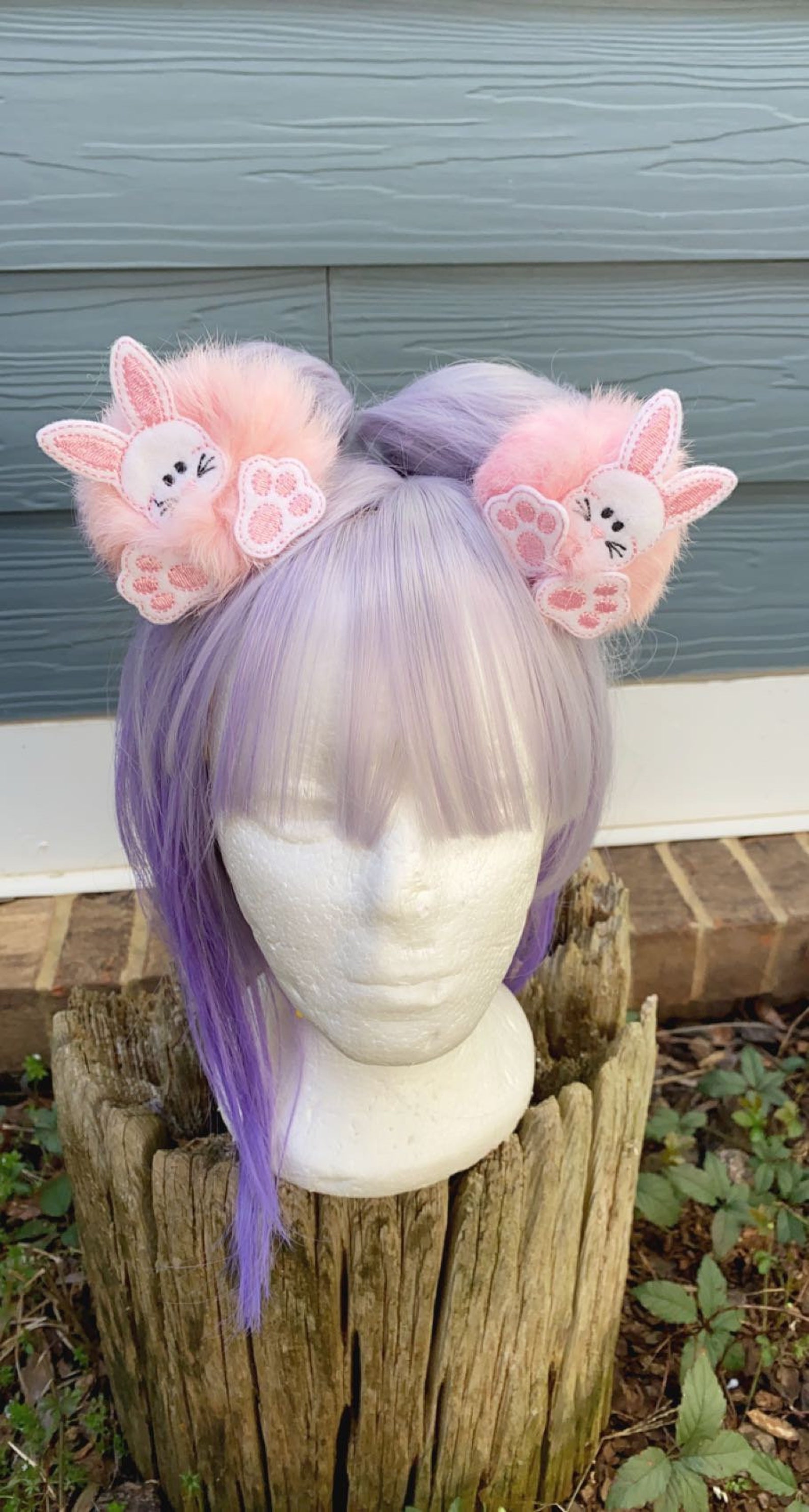 Fluffy Bunny Puff Hair Clips by Lula Cosplay - Etsy