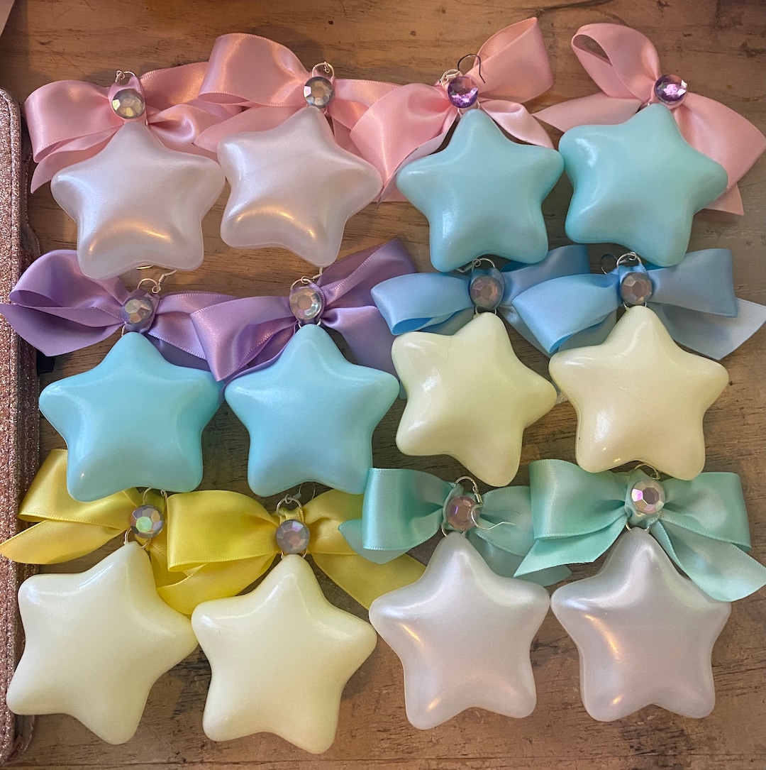 Puffy Star Necklace and Earrings - Etsy