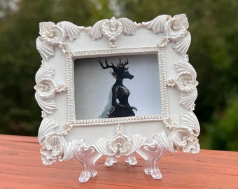 Raven Art Victorian Whimsigoth Oddity Art Painting Style AI Framed ...