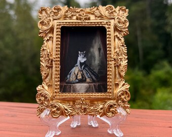 Victorian Style Ornate Framed Whimsical Ghost Oddity Art Framed ...