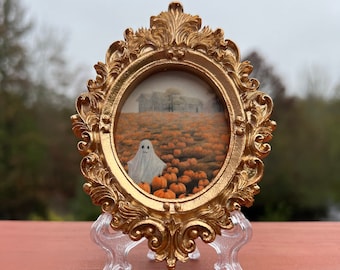 Victorian Style Ornate Framed Whimsical Ghost Oddity Art Framed ...