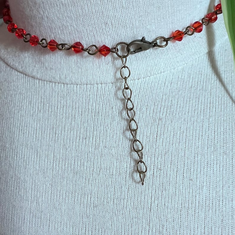 Goth Glam Sacred Heart Necklace Bronze Color Metals and Dainty Blood ...