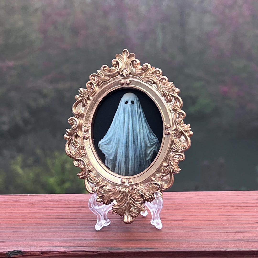 Haunted House Oddity Art Halloween Victorian Painting Style AI Framed ...