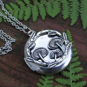 Mushroom Photo Locket Cottage Core Necklace Stainless Steel - Etsy