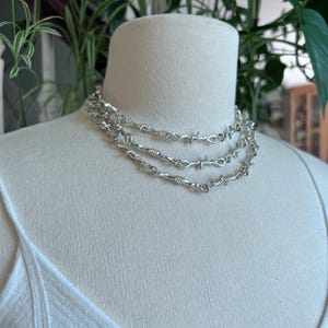 Barbed Wire Chunky Retro 90s Inspired Streetwear Necklace - Etsy