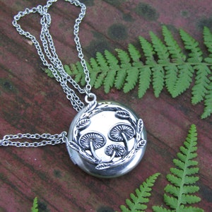 Mushroom Photo Locket Cottage Core Necklace Stainless Steel - Etsy