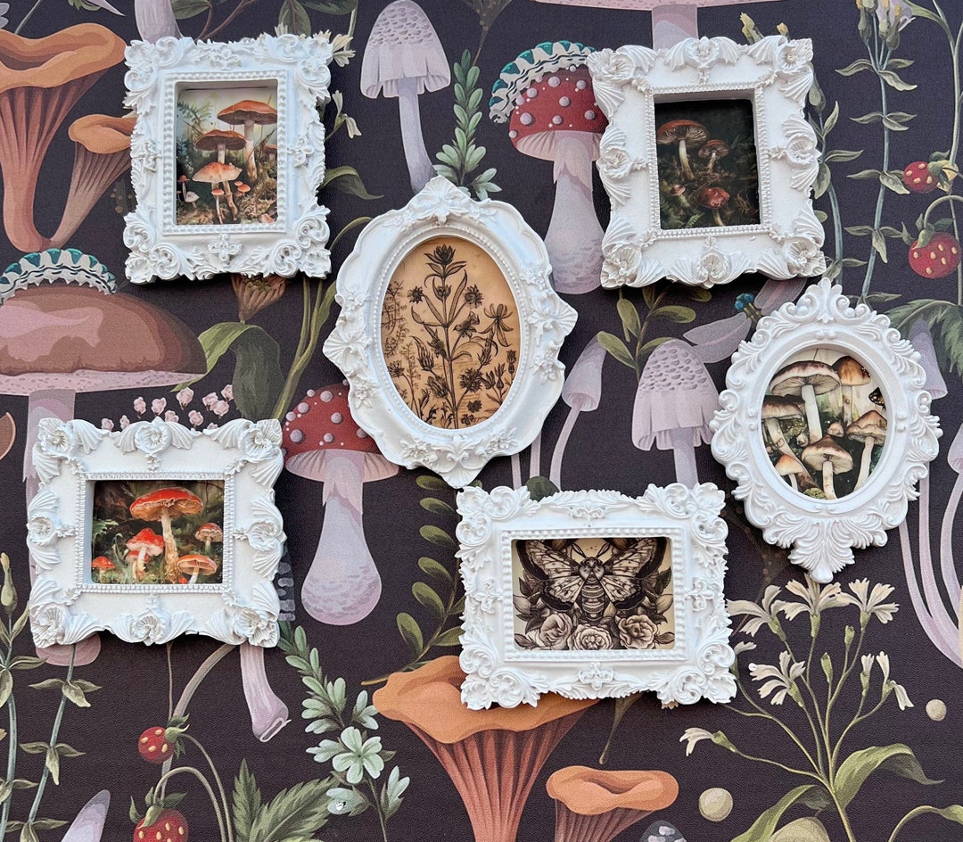 Oddity Art Mushroom Botany Print Style Victorian Painting AI Framed ...