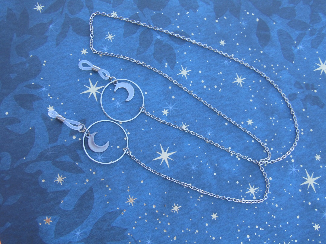 Elegant Stainless Steel Moon Phase Eyeglass Chain Sunglasses Glasses ...