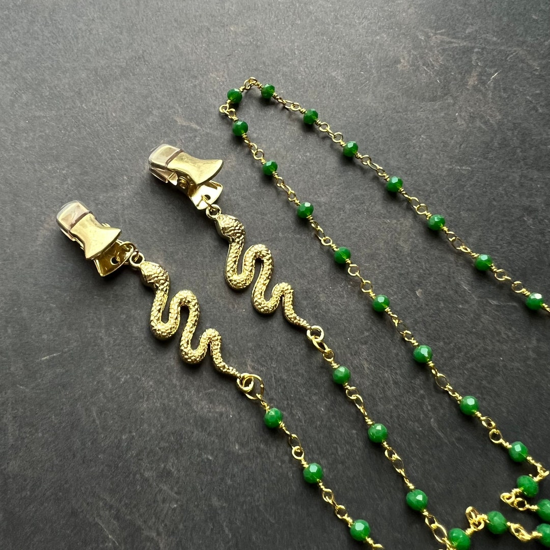 Golden Beaded Medusa Snake Glasses Chain Accessory for Sunglasses ...