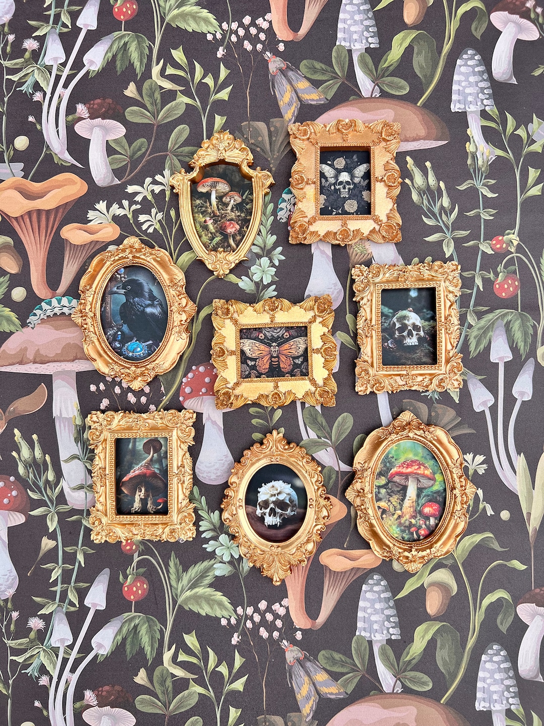 Oddity Framed Wall Art Cottage Goth Victorian Painting Style AI Framed ...