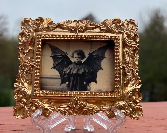 Oddity Art Vampire Girl Halloween Victorian Painting Style AI Framed ...