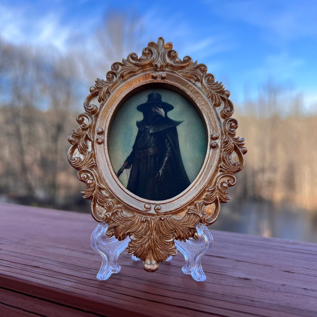 Plague Doctor Victorian Painting Style AI Framed Oddities Wall Hanging ...