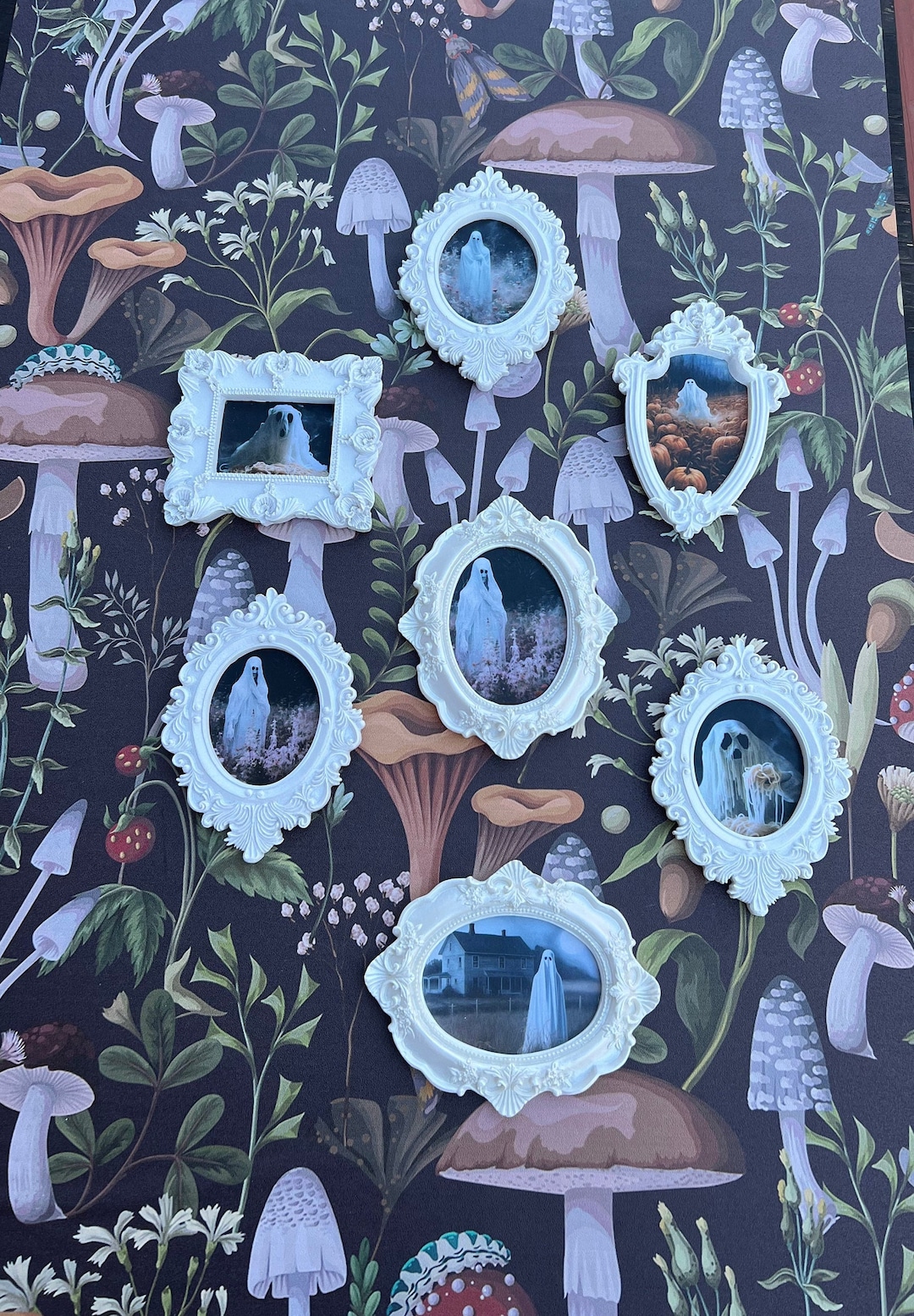 Whimsical Victorian Ghost Oddity Art Framed Oddities and Curiosities Wall Hanging or Easel ...