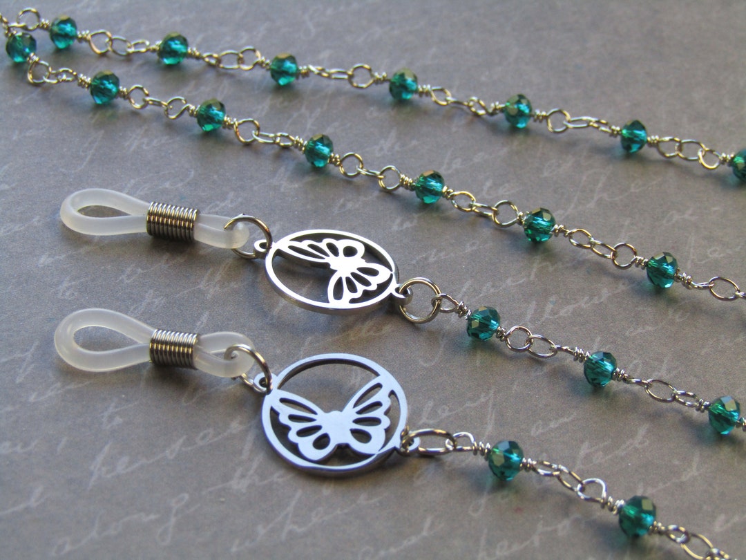Dainty Butterfly Cottagecore Retro Vintage Style Eyeglass Chain ...
