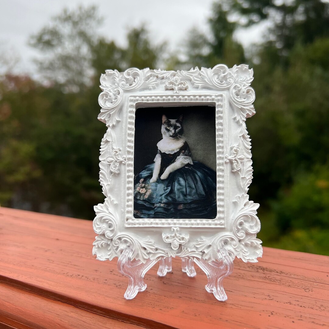 Regal Victorian Cat Oddity Art Painting Style AI Framed Oddities Wall ...