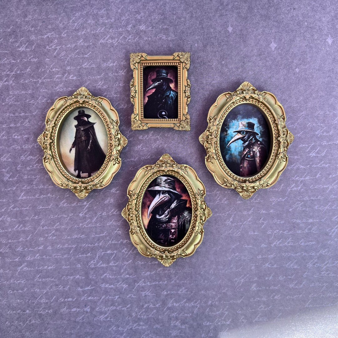 Plague Doctor Mini Framed Victorian Oddities Wall Hang or Magnetic ...