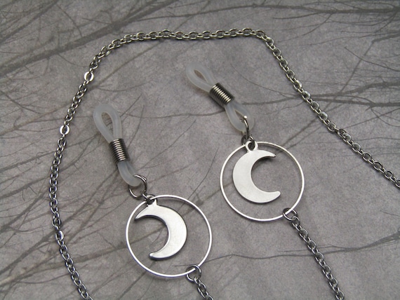 Elegant Stainless Steel Moon Phase Eyeglass Chain Sunglasses | Etsy