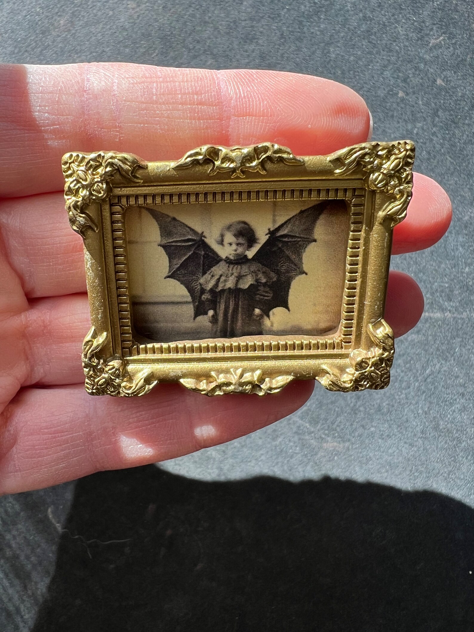 Oddity Art Vampire Girl Halloween Victorian Painting Style AI Framed ...