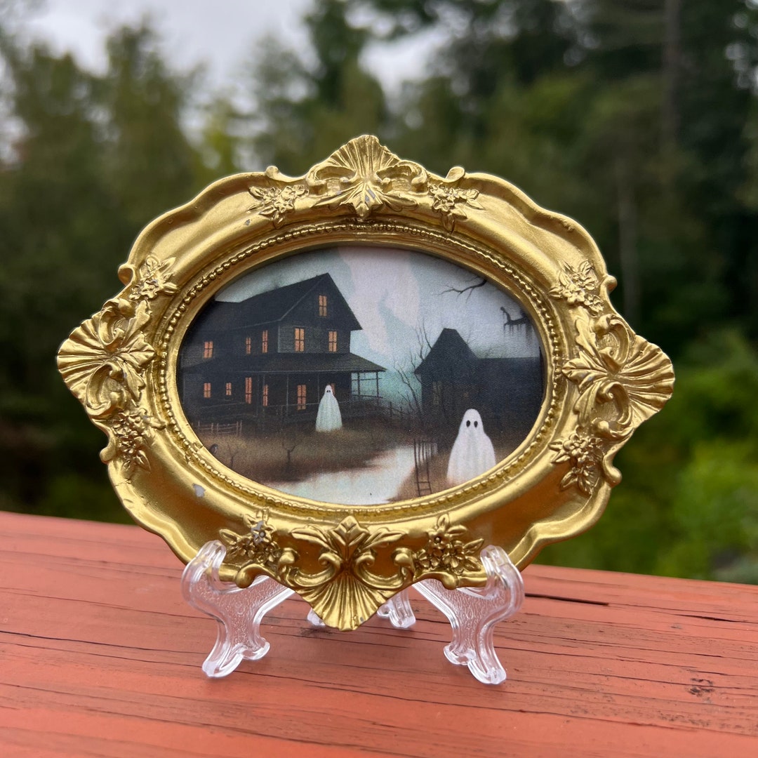 American Gothic Farm Ghost Oddity Art Halloween Victorian - Etsy