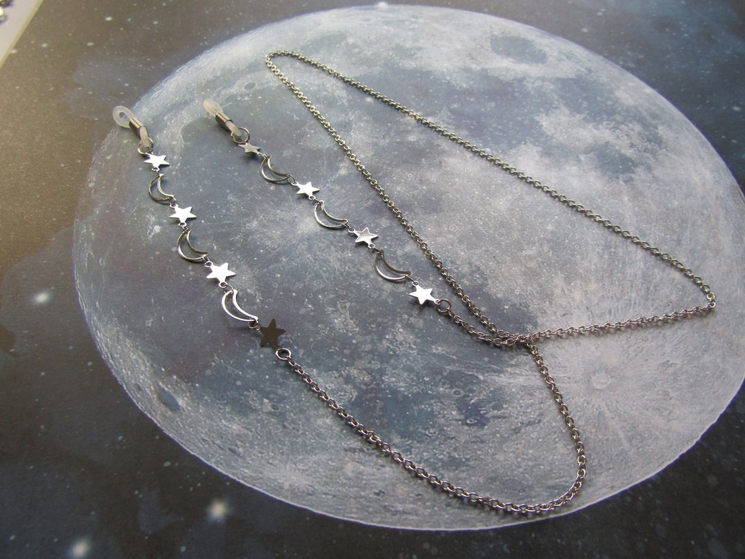Elegant Stainless Steel Celestial Eyeglass Chain Sunglasses Glasses ...