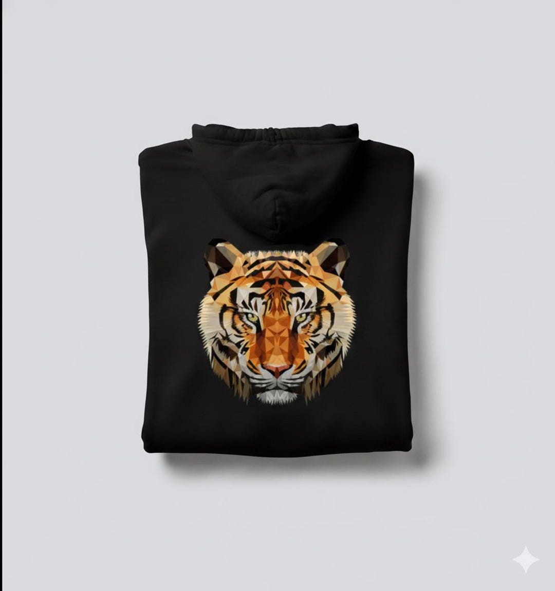 Bold Tiger Hoodie Unisex Tiger Face Sweatshirt for Ambitious and Driven ...