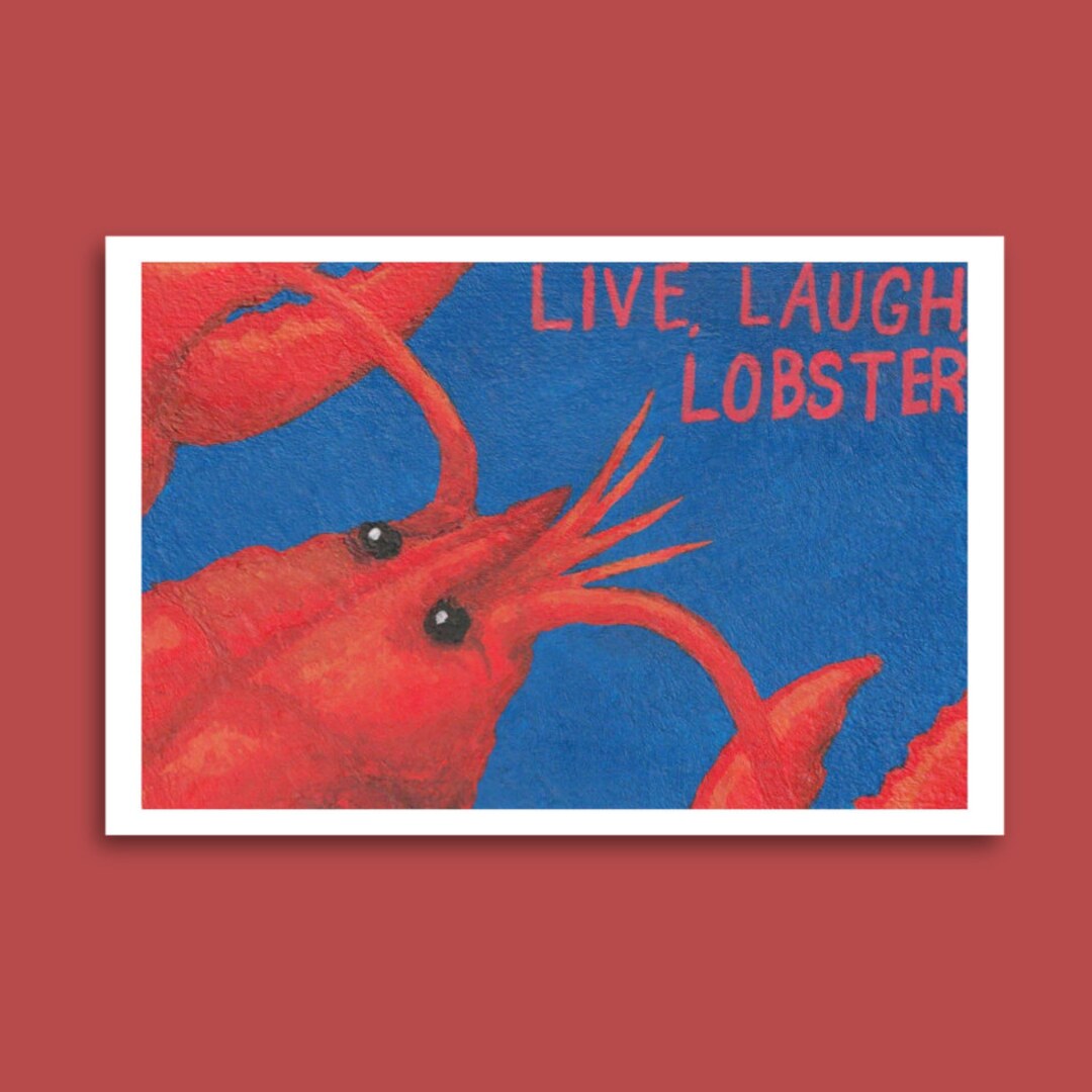Live, Laugh, Lobster - Art Print - Etsy