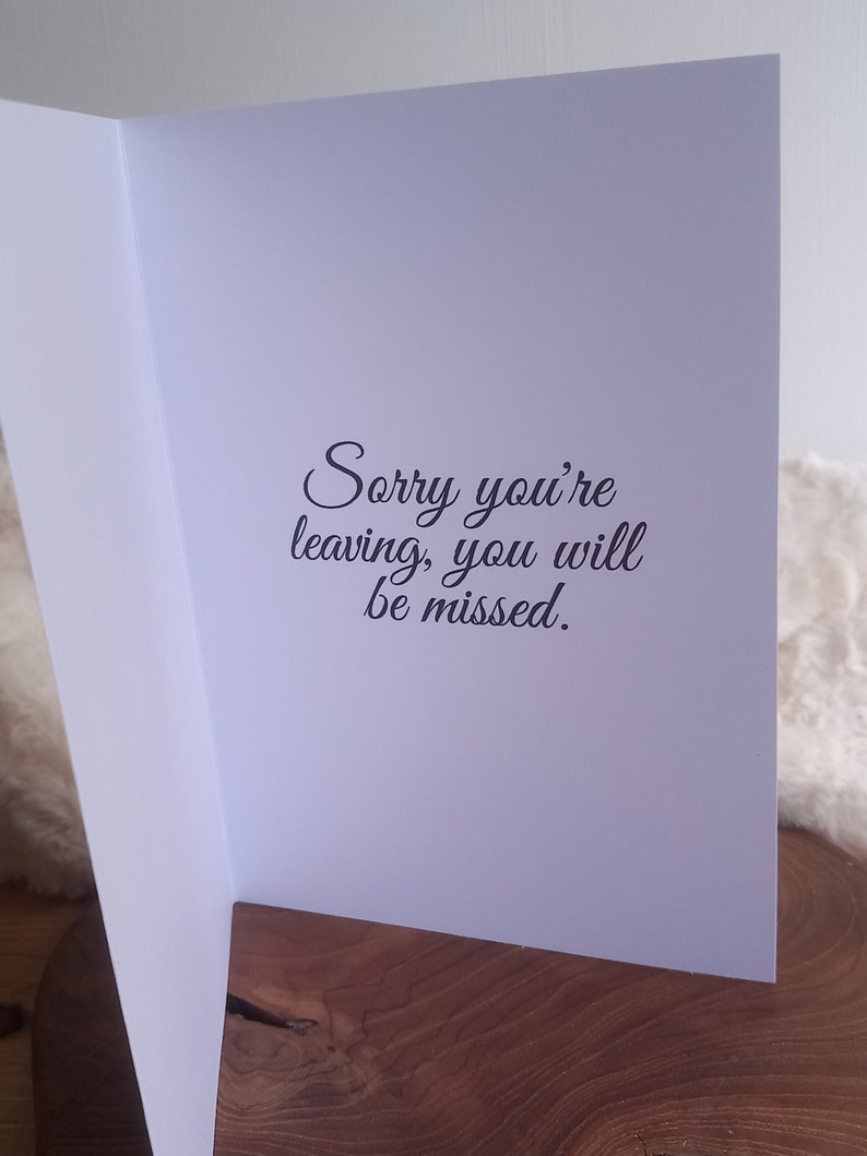 Sorry You're Leaving Card, Leaving Card, Sorry You're Leaving, Goodbye ...
