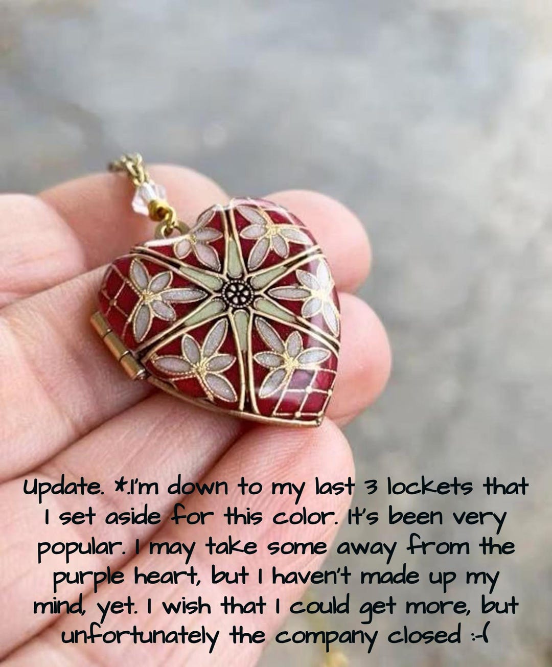 Red Heart Locket Necklace With Photo • Women's Necklaces • Personalized ...