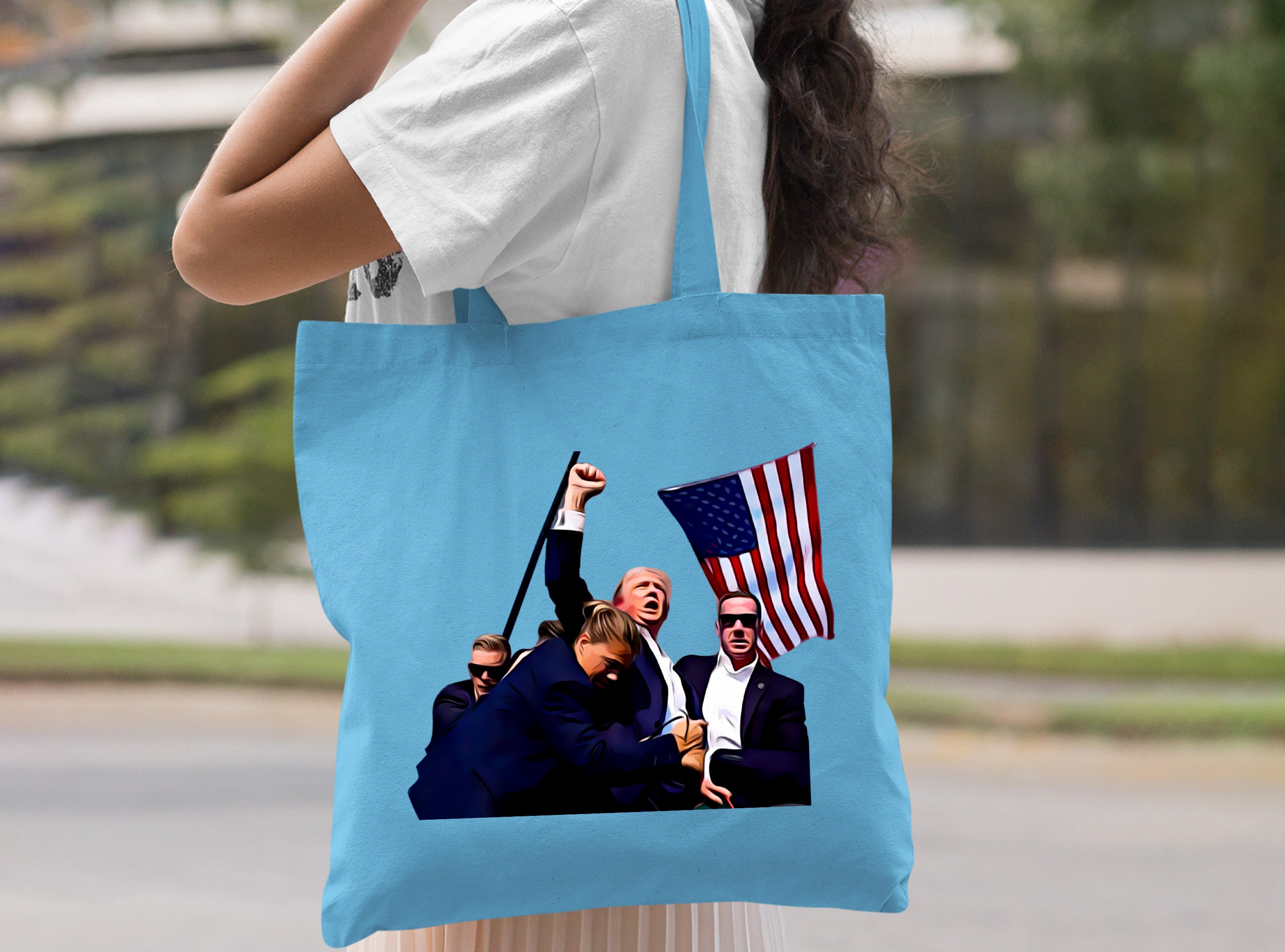 President Trump Tote Bag, Sniper USA Design, Patriotic Style, Durable ...