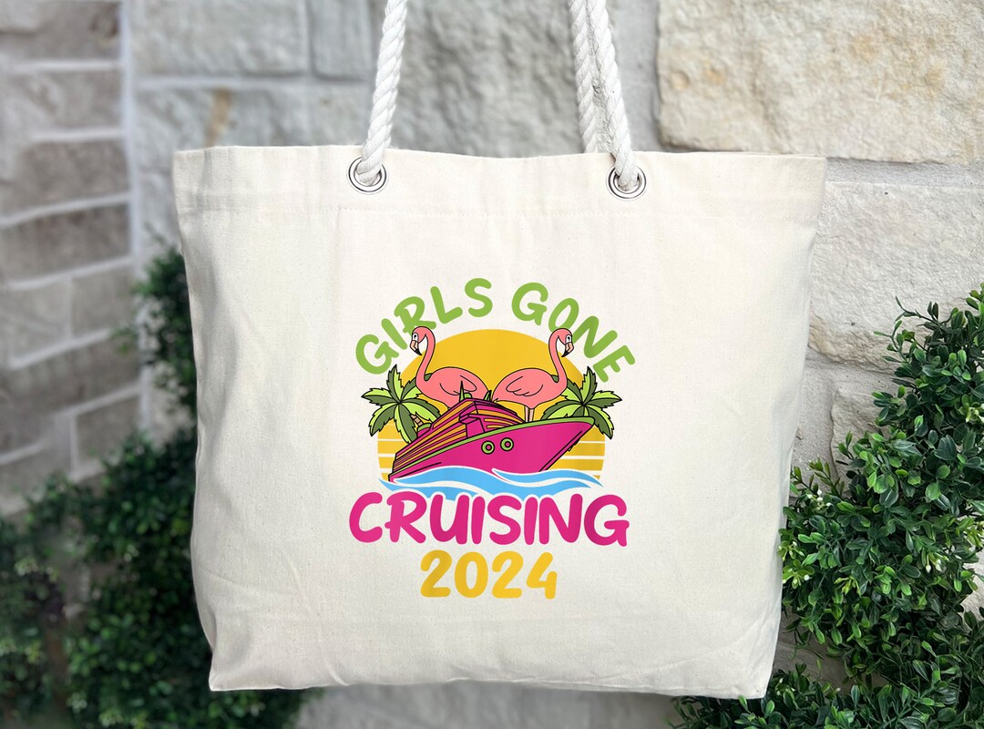 Girls Gone Cruising 2024 Large Tote Bag, Perfect for Summer Vacations ...
