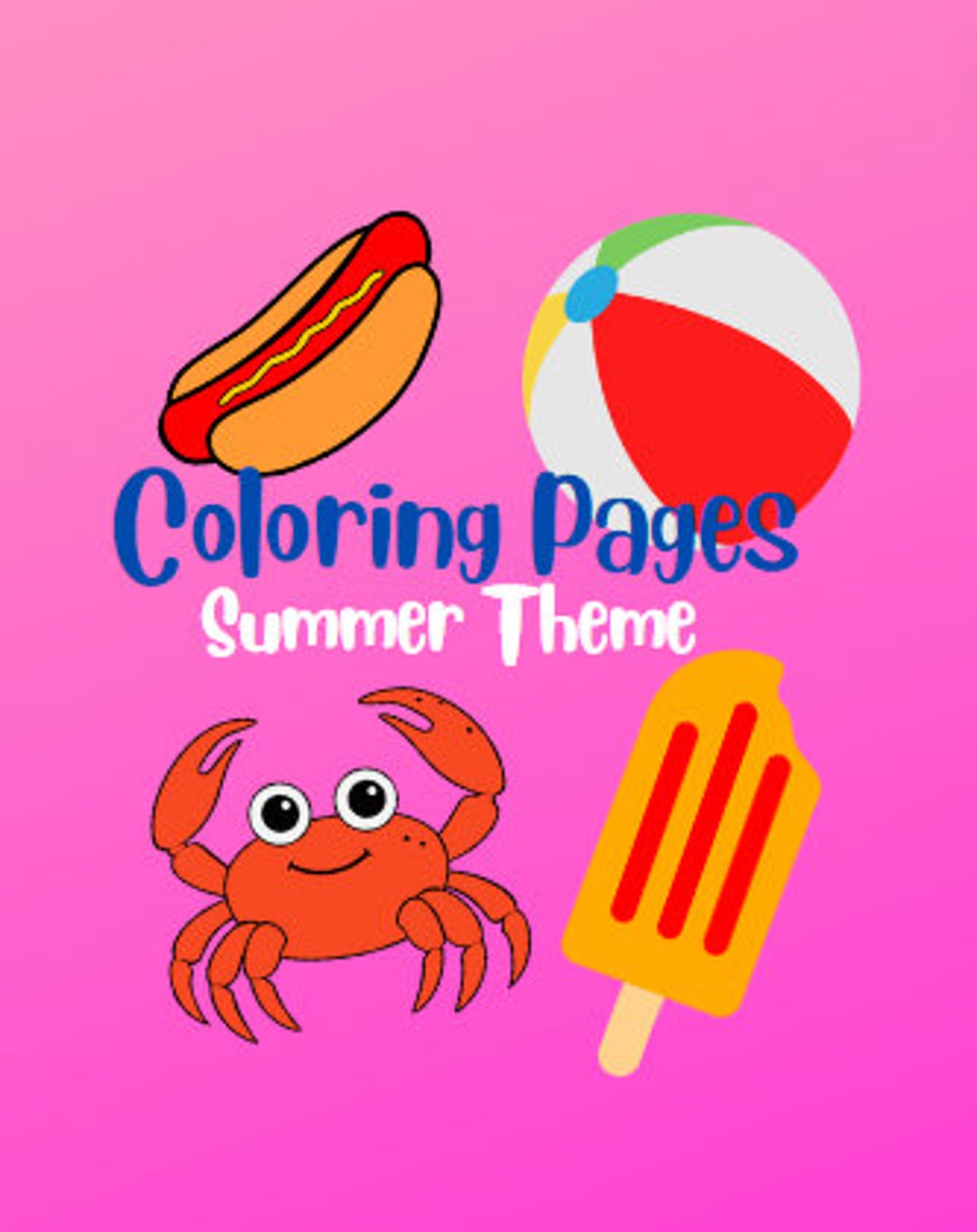 Printable Summer Coloring Pages With Easy and Bold Designs for Adults ...