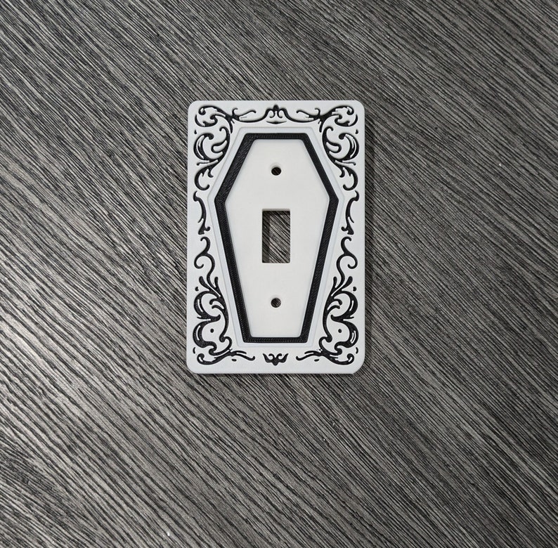 Rectangular Engraved Coffin Light Switch Cover Custom Colors 1 Gang ...