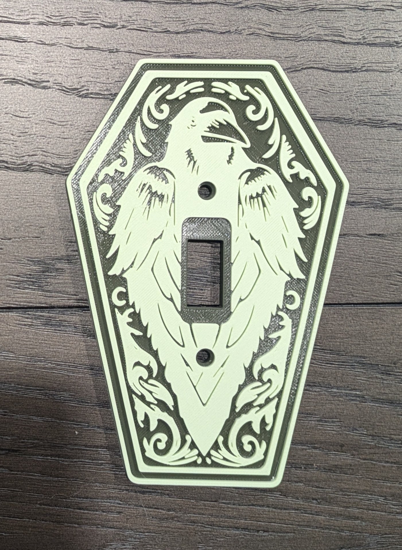 Gothic Raven Coffin Light Switch Cover Custom Colors Single 1 Gang ...
