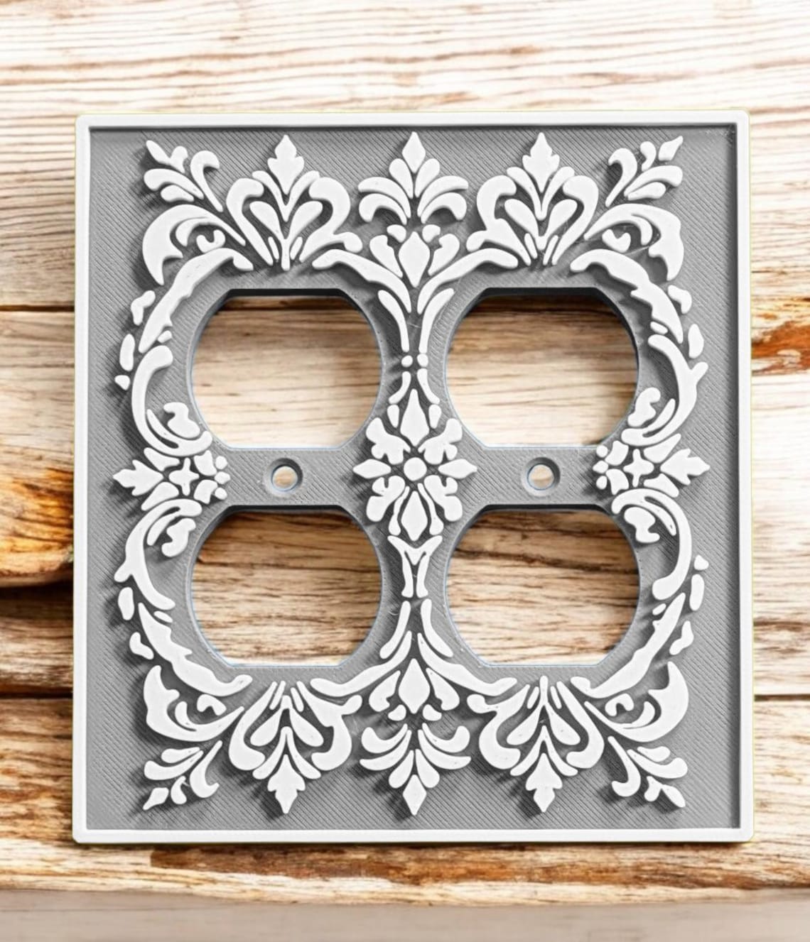 Vintage Style Decorative Outlet Cover – Custom Colors - Duplex 2 Gang ...