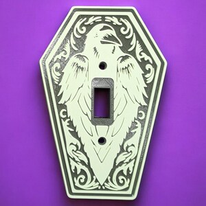 Gothic Raven Coffin Light Switch Cover Custom Colors Single 1 Gang ...