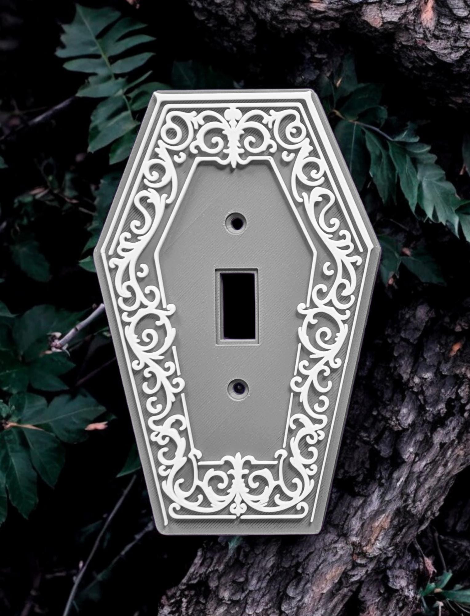 Gothic Filigree Coffin Light Switch Cover Custom Colors Single 1 Gang ...