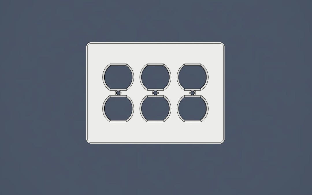 Classic Collection - Standard Outlet Cover - 3 Gang - Custom Colors - Etsy